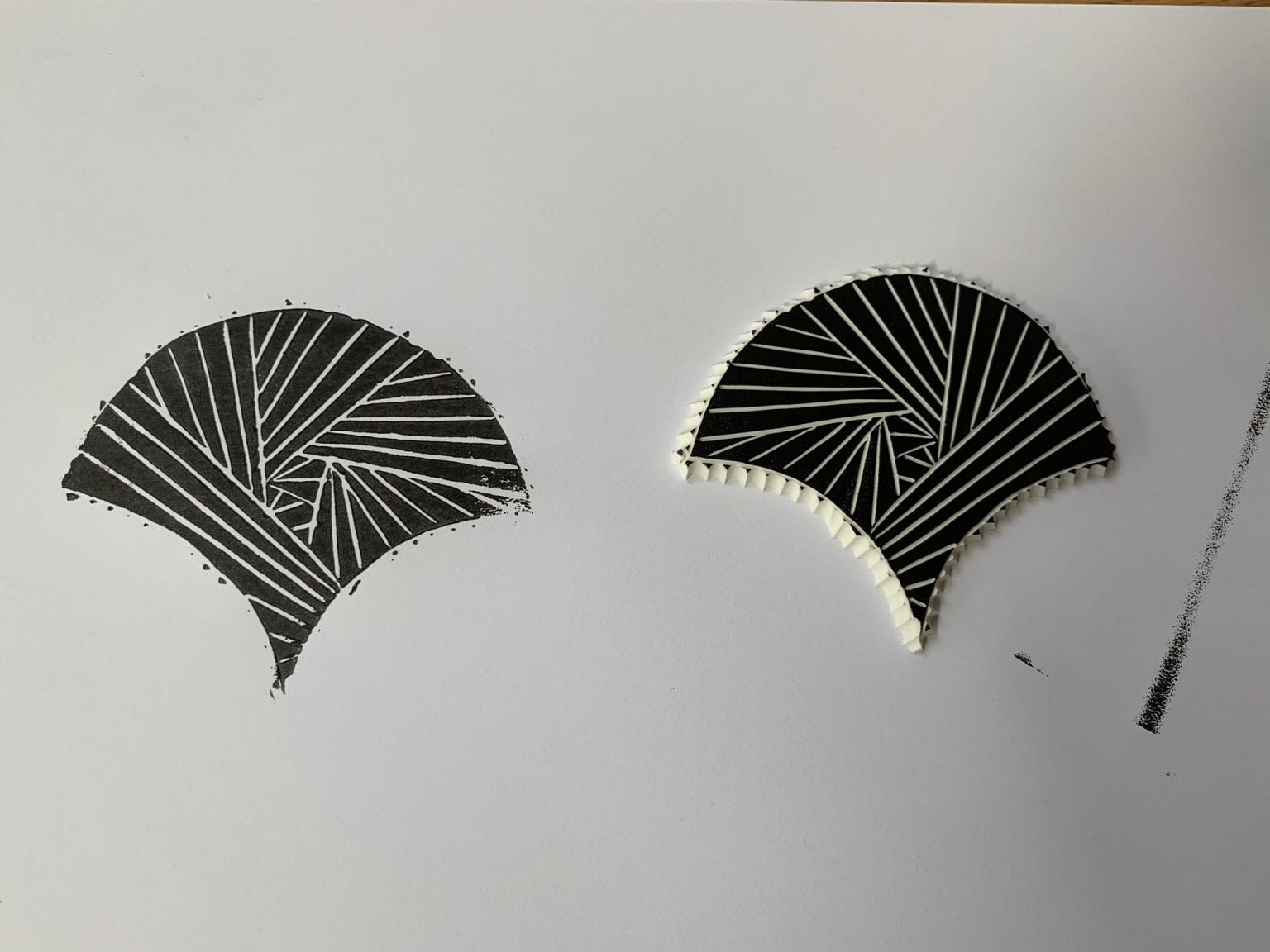 Learn How to Lino Print onto Fabric - Create a Geometric Print Tote Bag