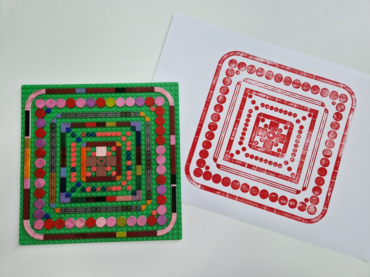 How to make a Lego print - Essdee Art & Craft